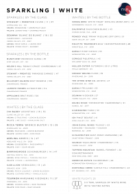 Dine-in Menus - Northside-Wines